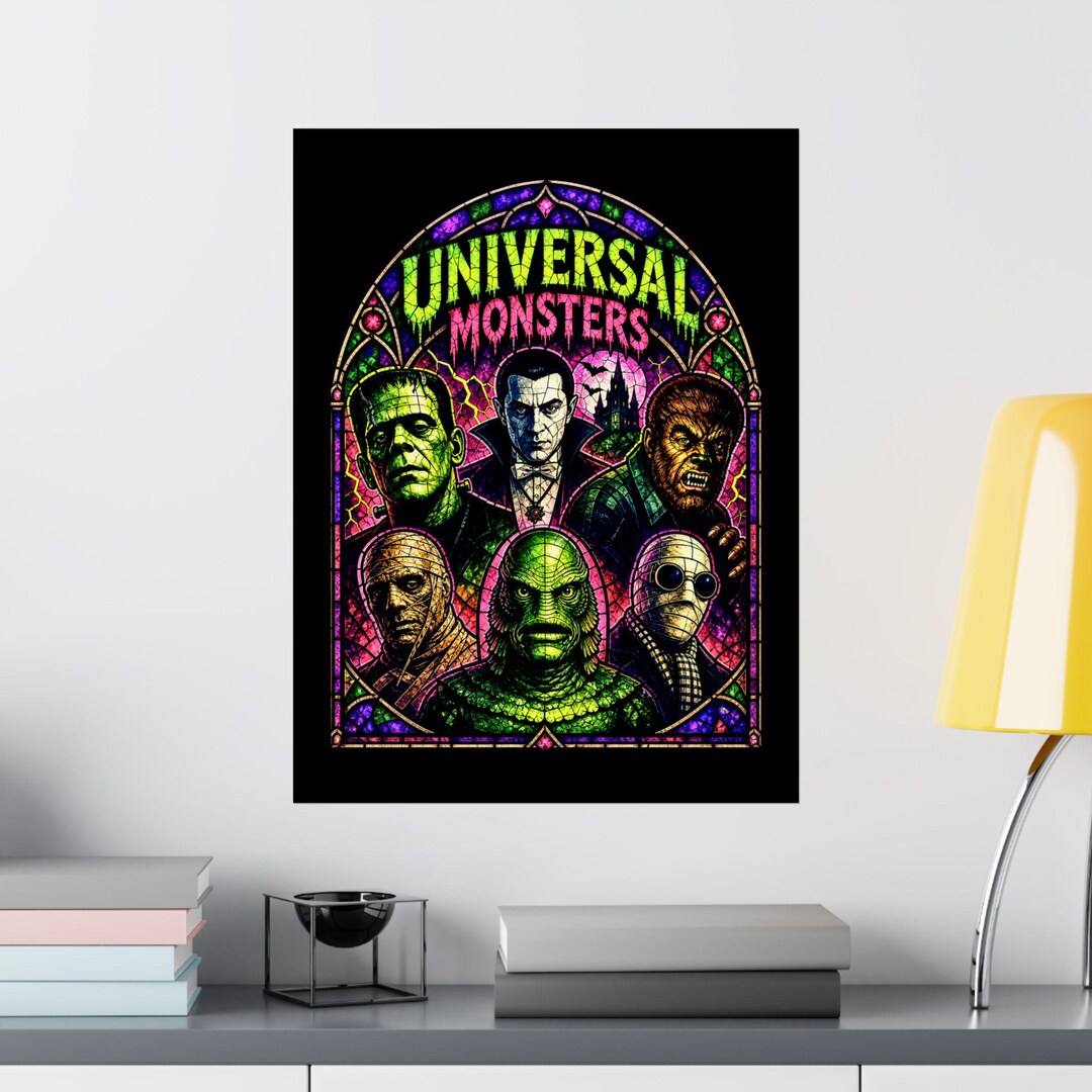 Classic Monsters Pop Art Poster | Matte Vertical Poster - Etsy