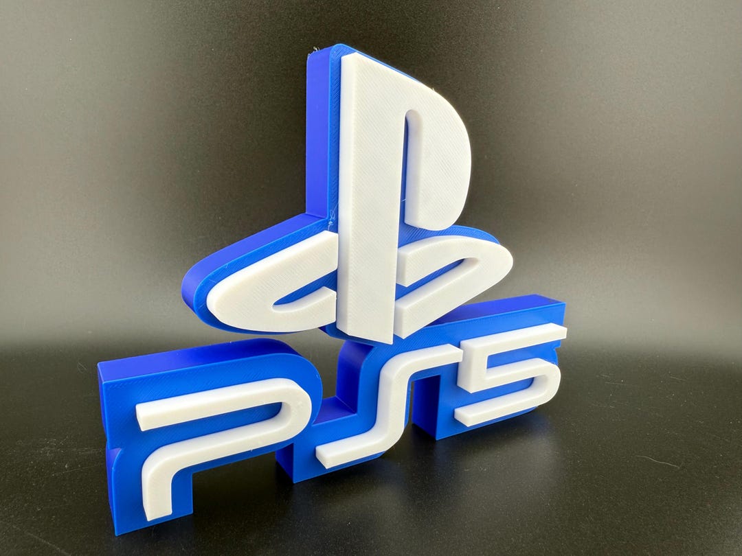 PS5 Logo 3d Printed 4.5” X 6” - Etsy
