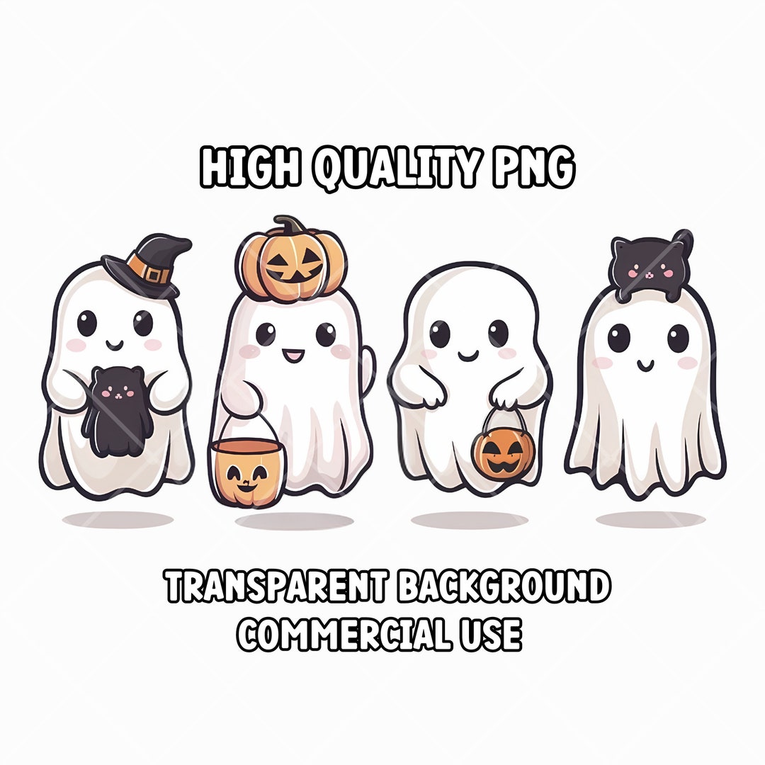 Cute Ghost, Black Cats, Halloween Png, Ghost Cat Halloween Png, Spooky ...