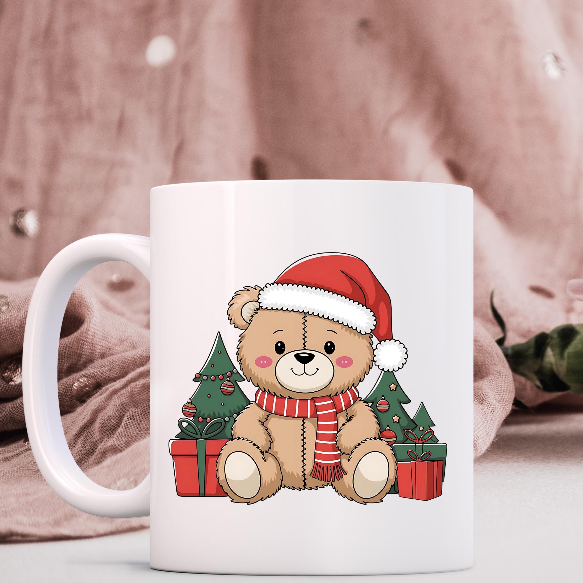 Christmas Teddy Bear Clipart, PNG Files, Xmas Bear, Baby Bear, Winter ...