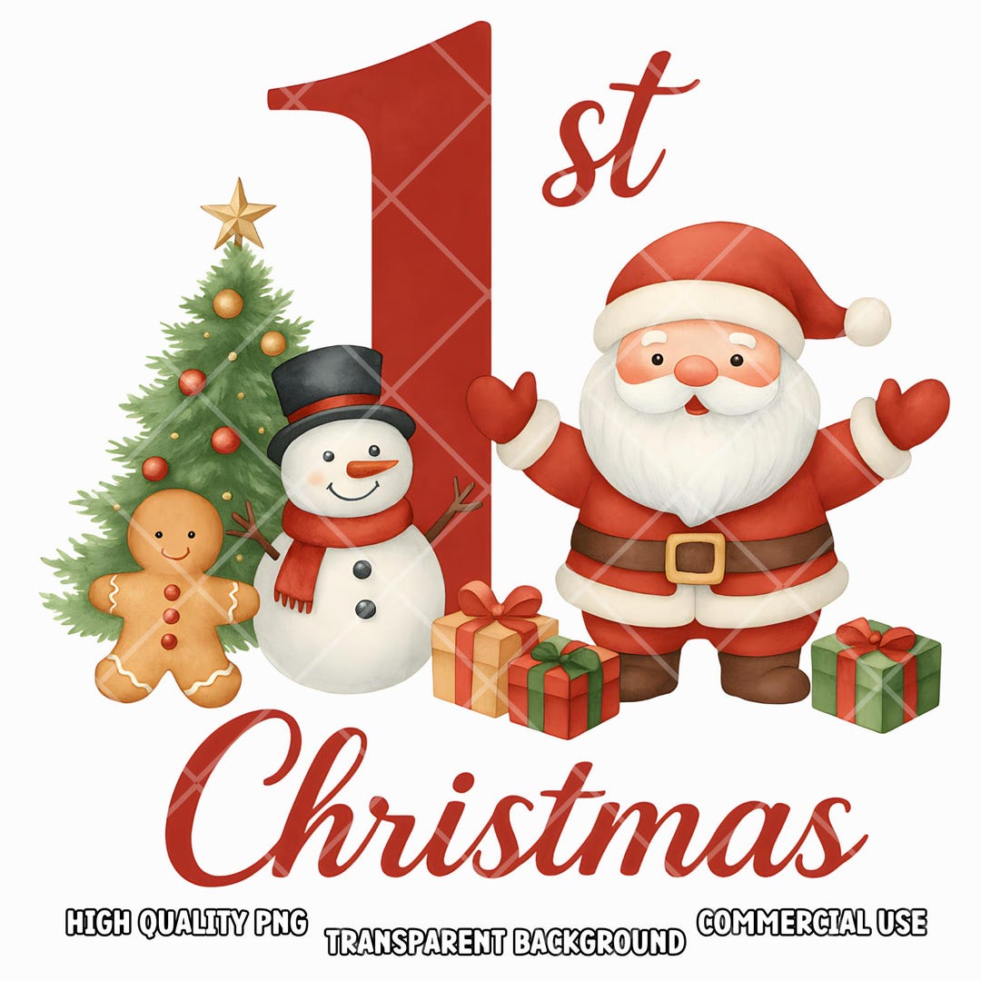 1st Christmas PNG, Baby’s First Christmas Clipart, Cute Christmas PNG ...