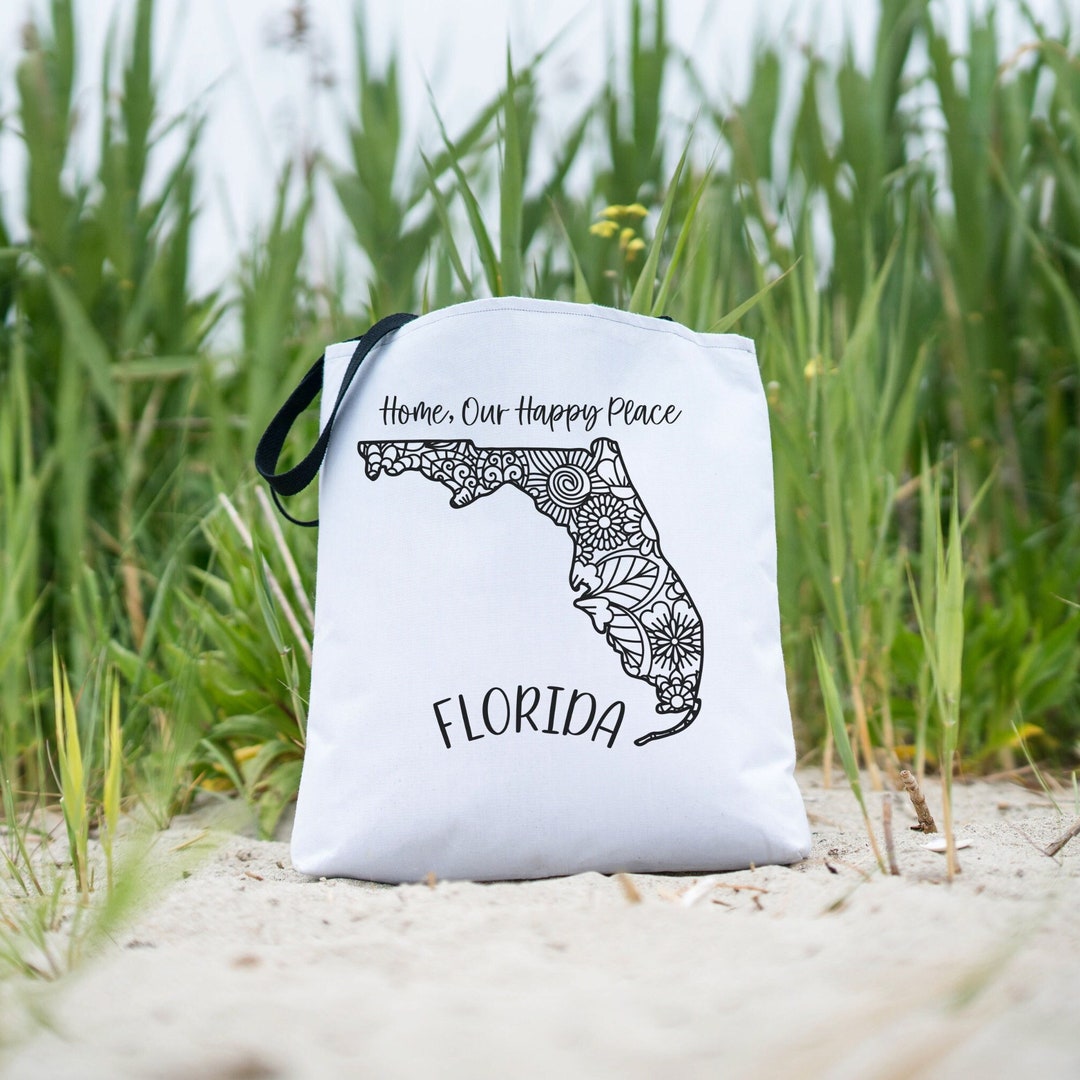 Florida Floral Tote Bag Unique Nature-inspired Tote Gift Trendy ...