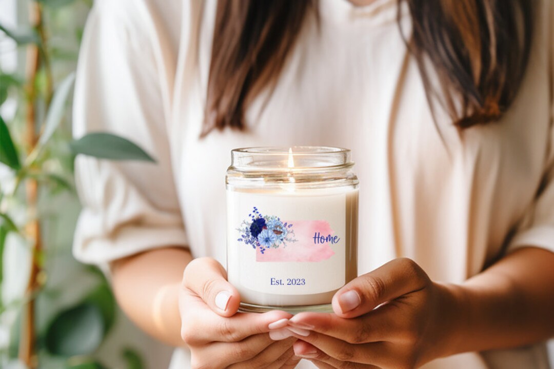 Pennsylvania Customizable State Soy Candle Handmade State Design Candle ...