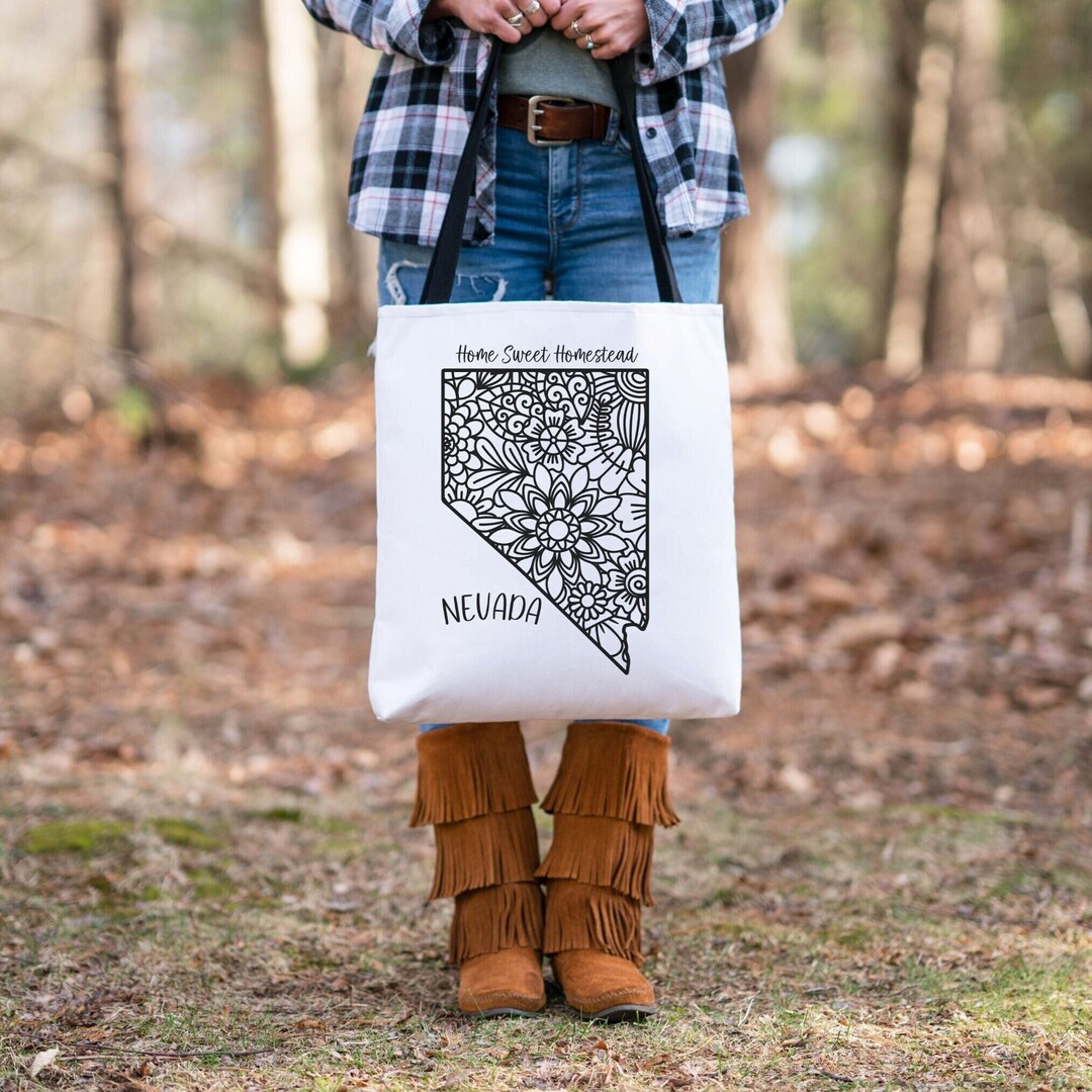 Nevada Floral Tote Bag Unique Nature-inspired Home State Pride Gift ...
