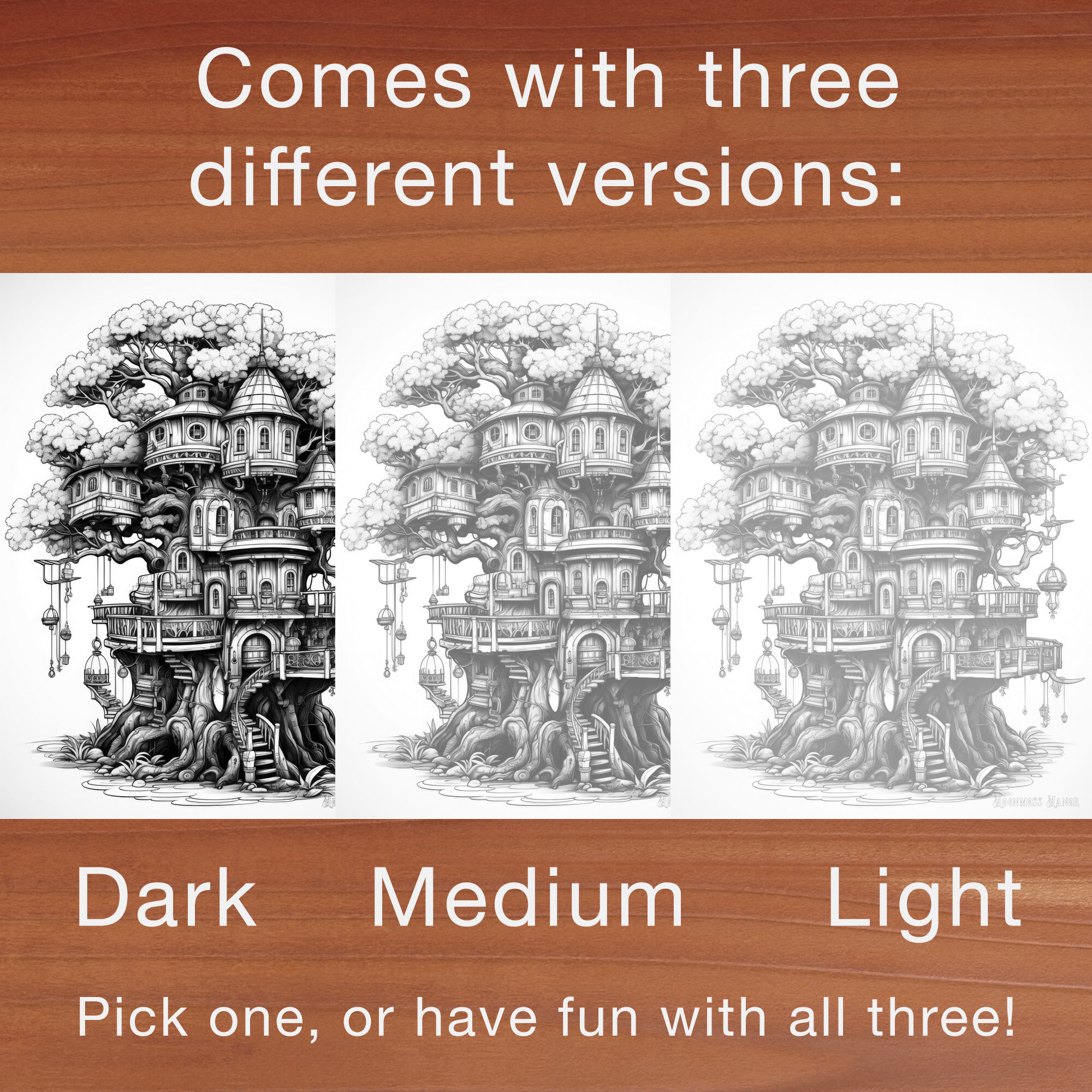 Timberspire Vol 1 Digital Version Grayscale Coloring Pages Magical Treehouse Adventure 36 ...