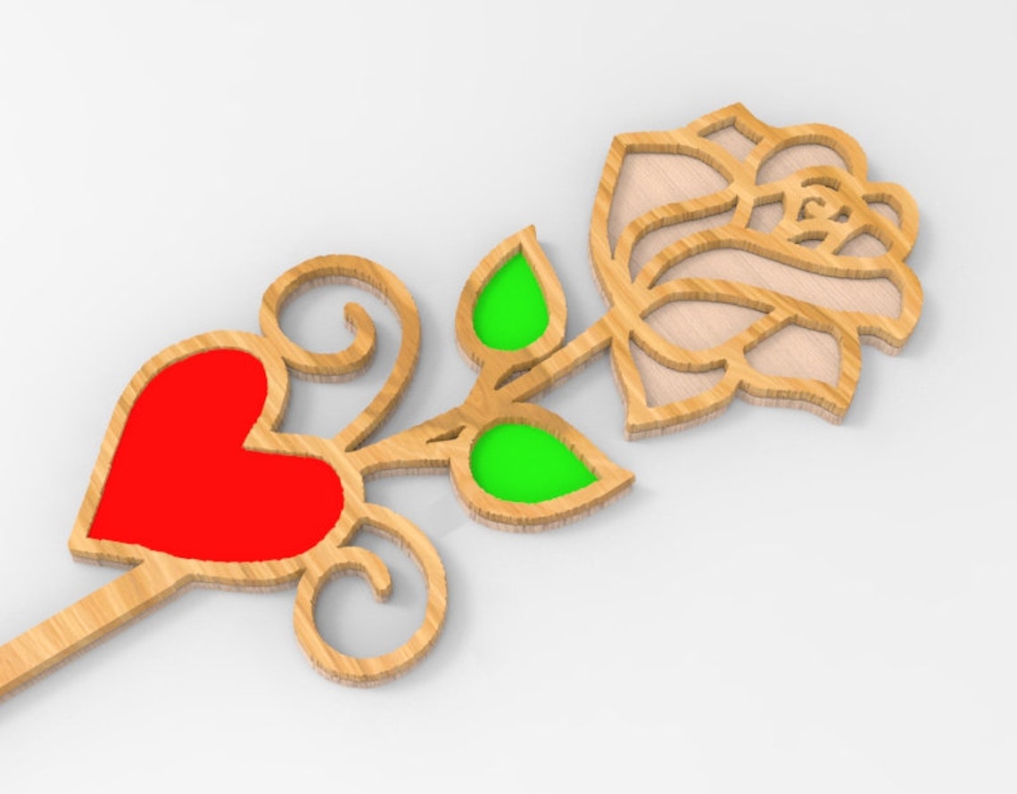 Rose Dxf File - Etsy