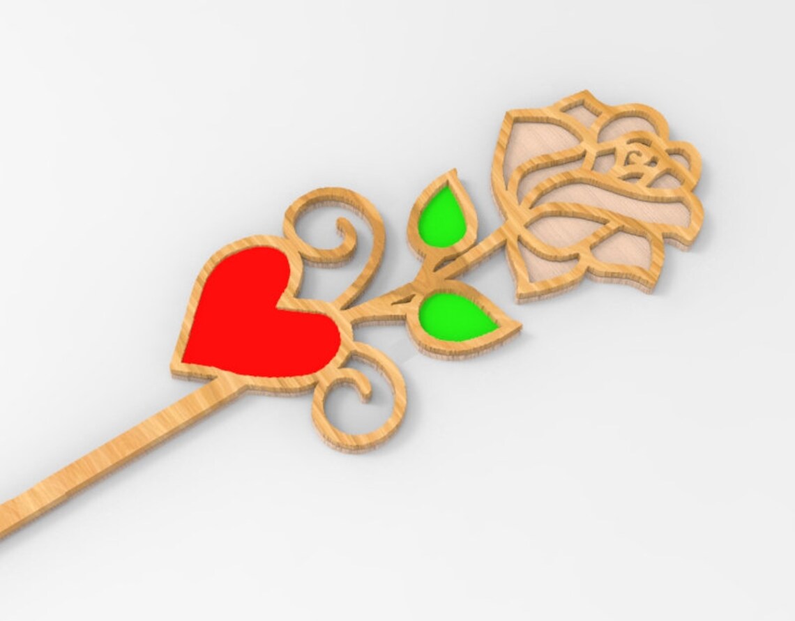 Rose Dxf File - Etsy