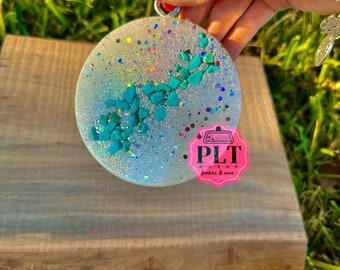 Black and Turquoise Glitter Geode Car Freshie Car Air Freshener - Etsy