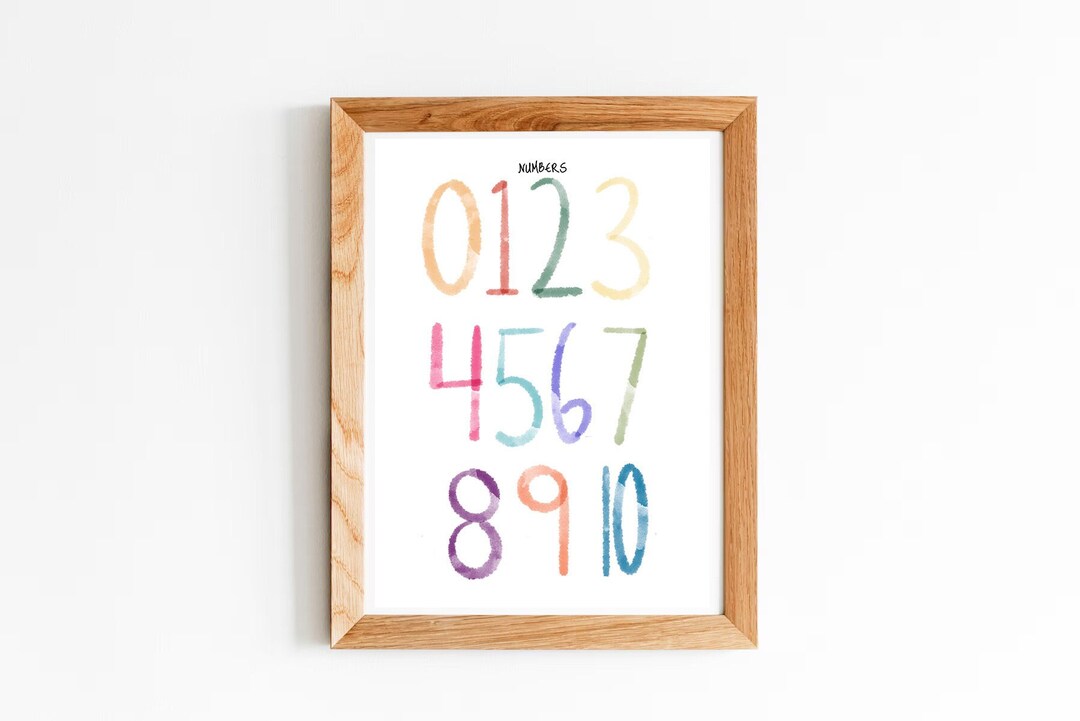 Numbers Kids Decor-digital Download-preschool Material - Etsy