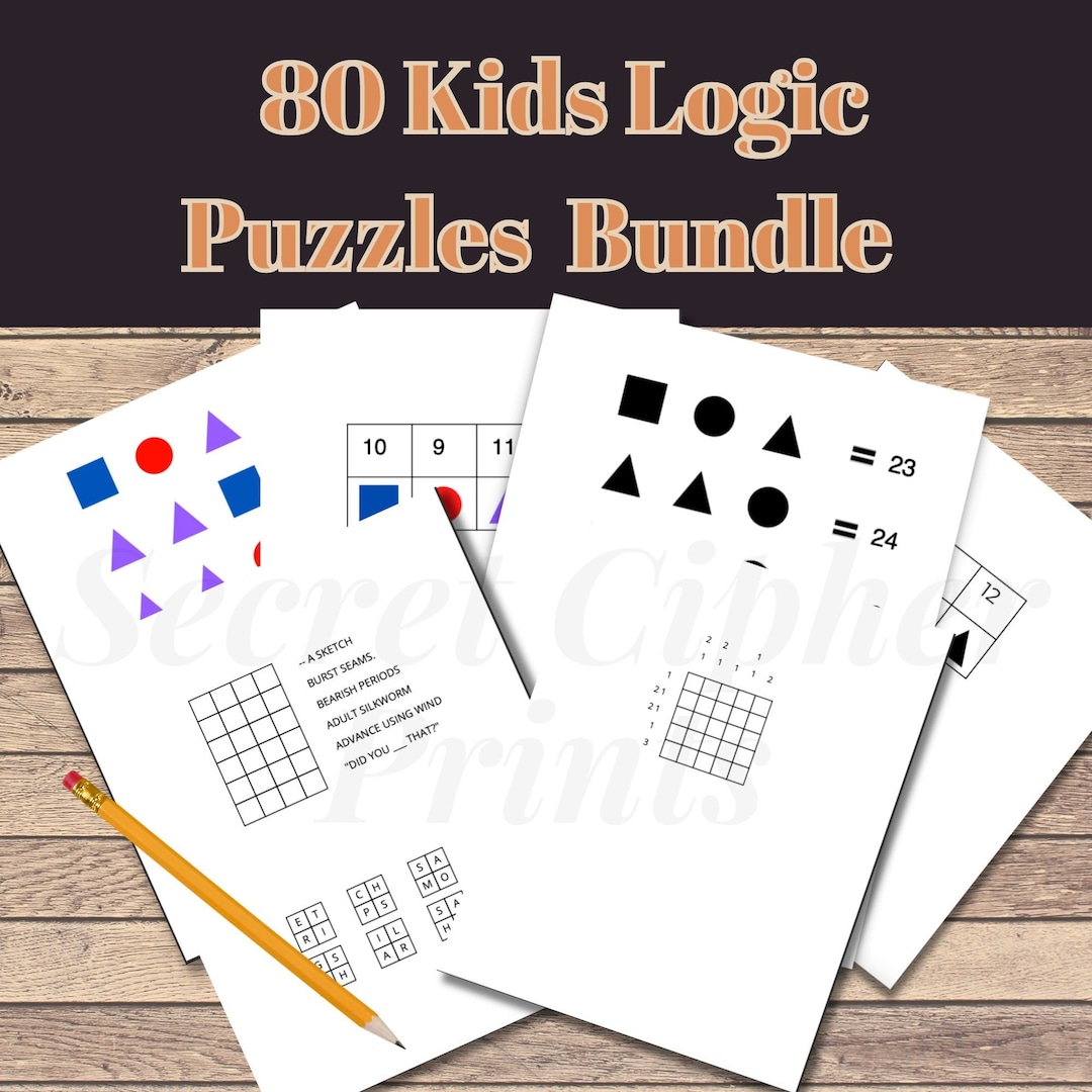 Ultimate Kids Logic Puzzles Bundle (digital Download) - Etsy