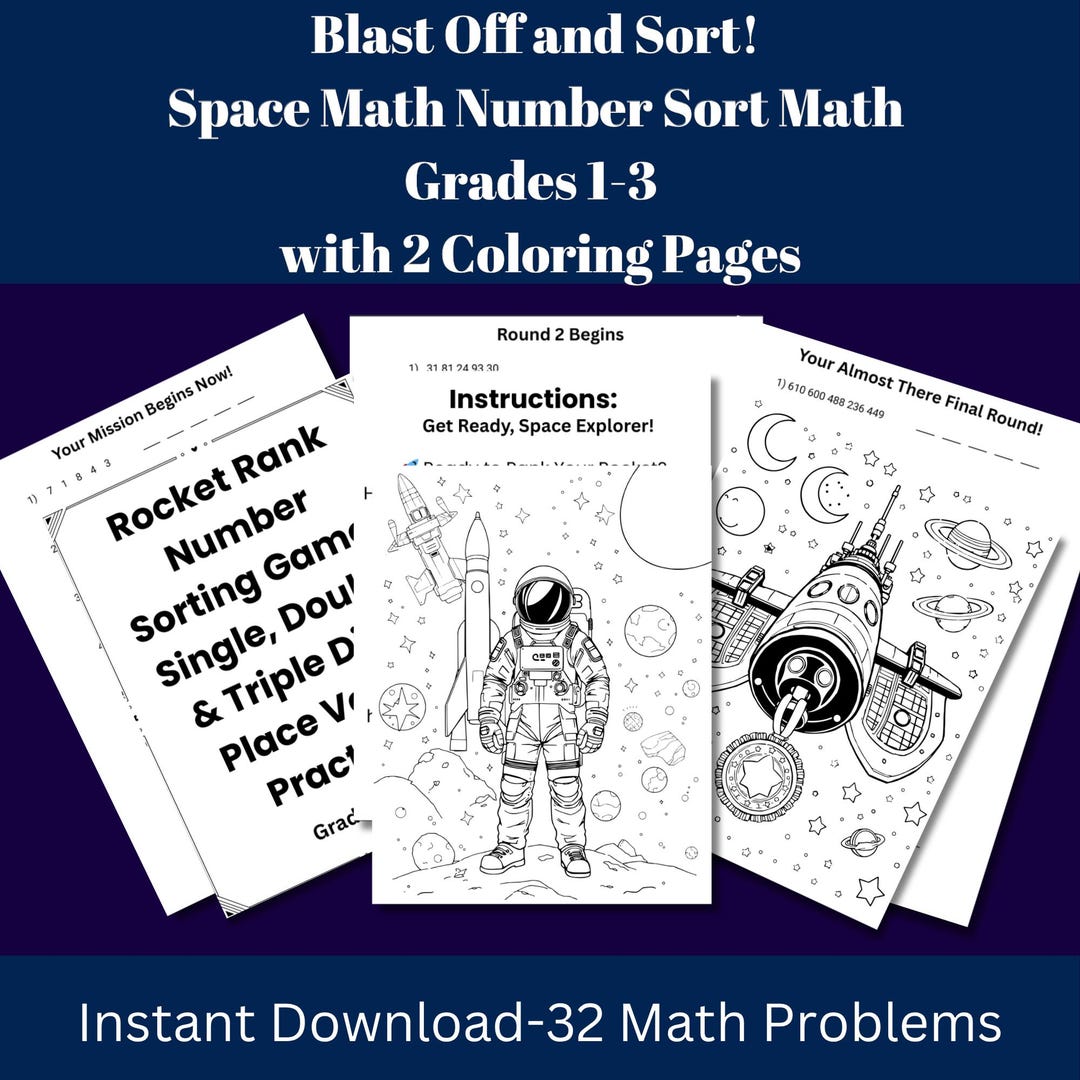 Place Value Sorting Game | Rocket Rank Number Sort | Grades 1-3 Math ...