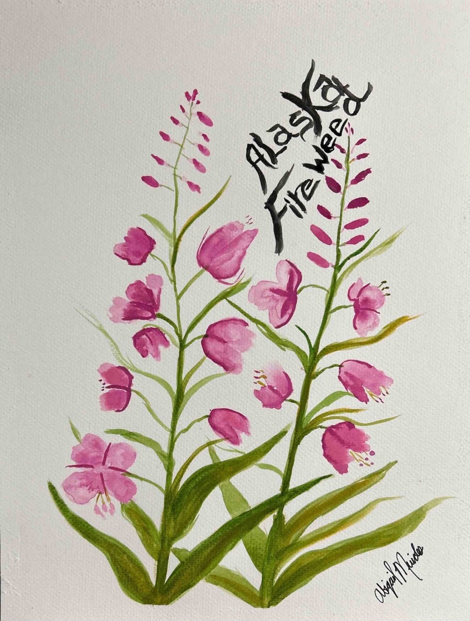 Fireweed- Watercolor Print - Etsy