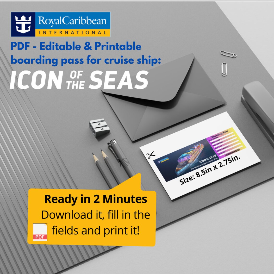 Icon of the Seas Boarding Pass | PDF Edit and Print in 2 Minutes ...