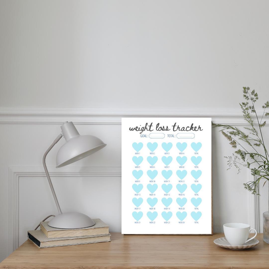 Weight Loss Tracker Printable, Lovely Digital Weekly Weightloss Tracker ...