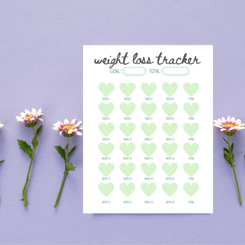 Weight Loss Tracker Printable, Lovely Digital Weekly Weightloss Tracker ...