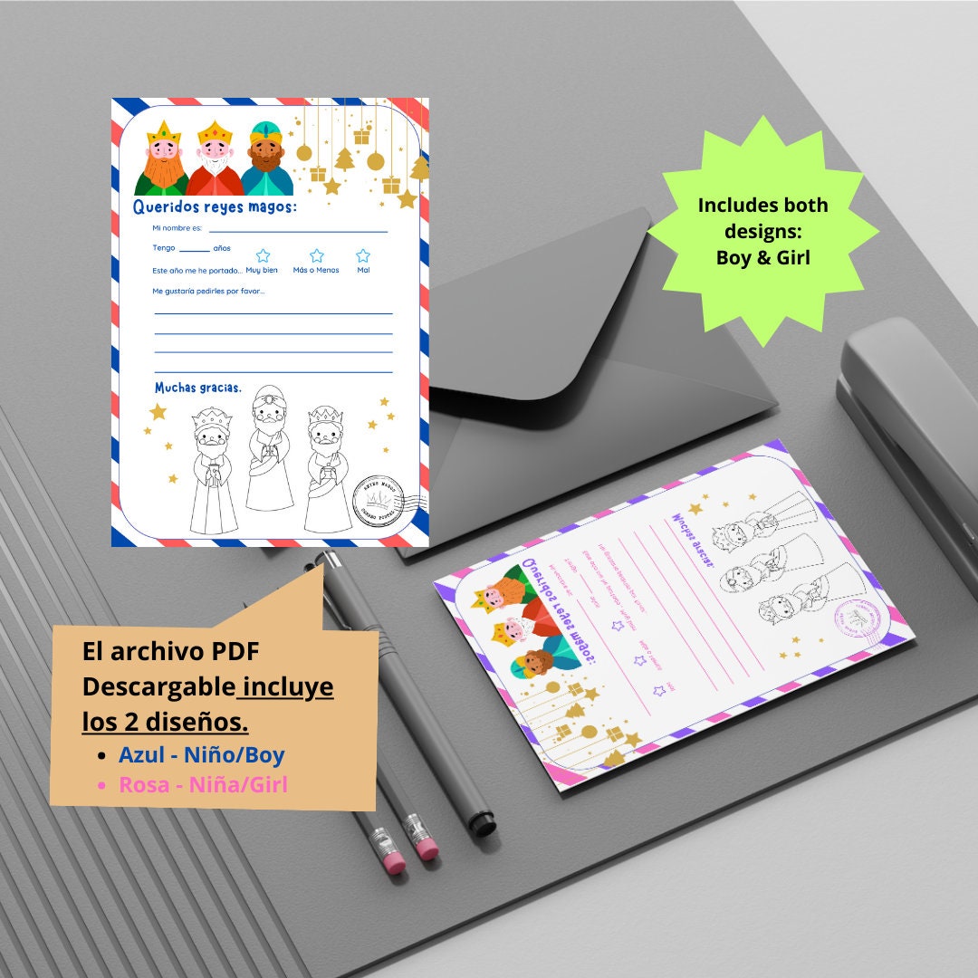 Carta Para Los Reyes Magos Letter to the Three Wise Men spanish ...