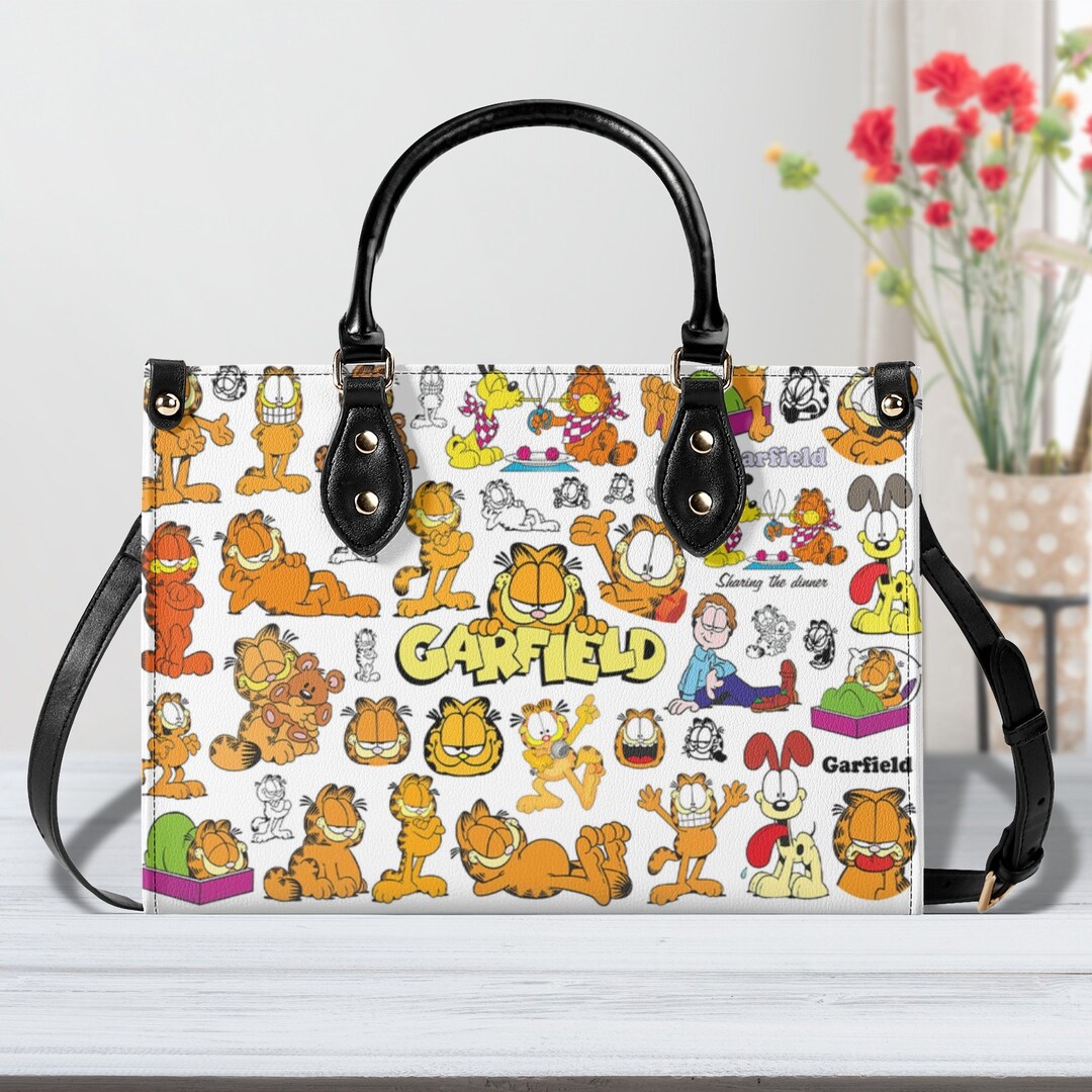 Garfield Leather Bag Handbag, Custom Leather Bag,garfield Women Bags ...