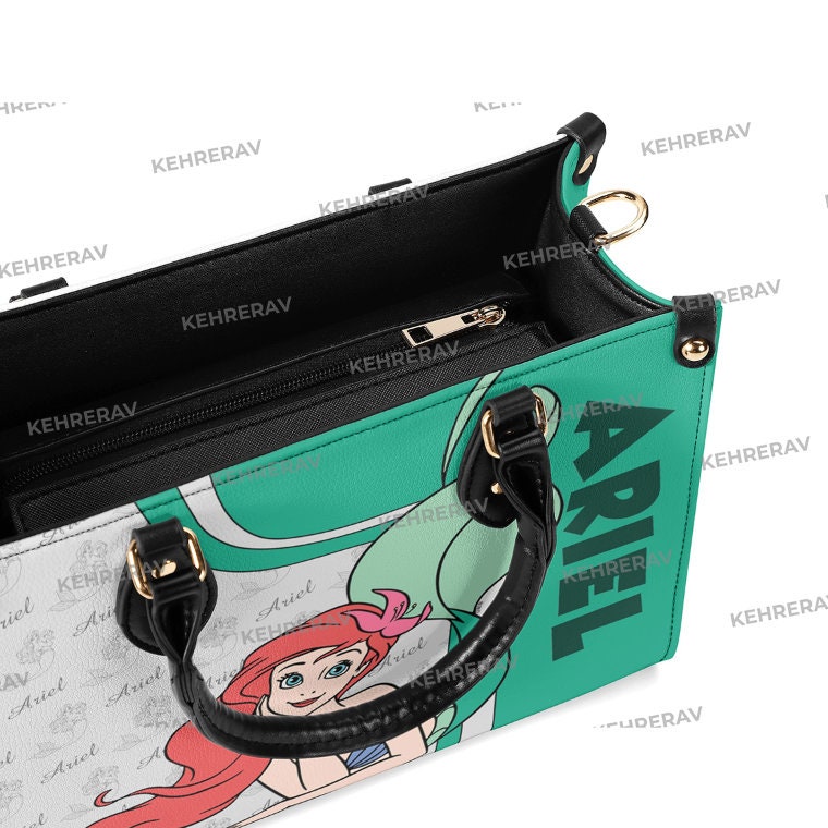 Ariel The Little Mermaid Leather Handbag, Ariel Women Bags Purses ...