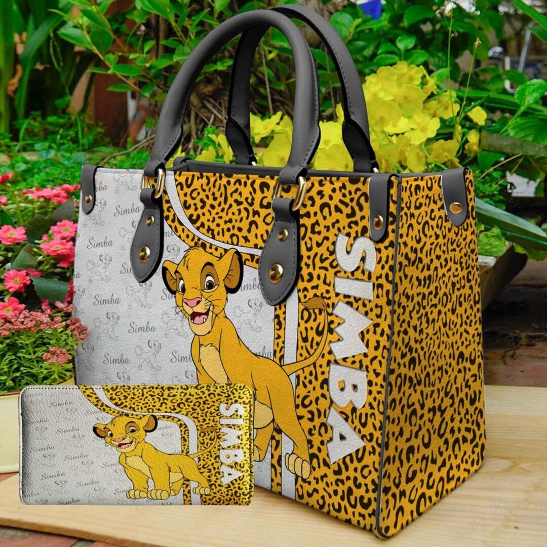 Simba the Lion King Leather Bag Handbag, Simba Lover's Handbag, Custom ...
