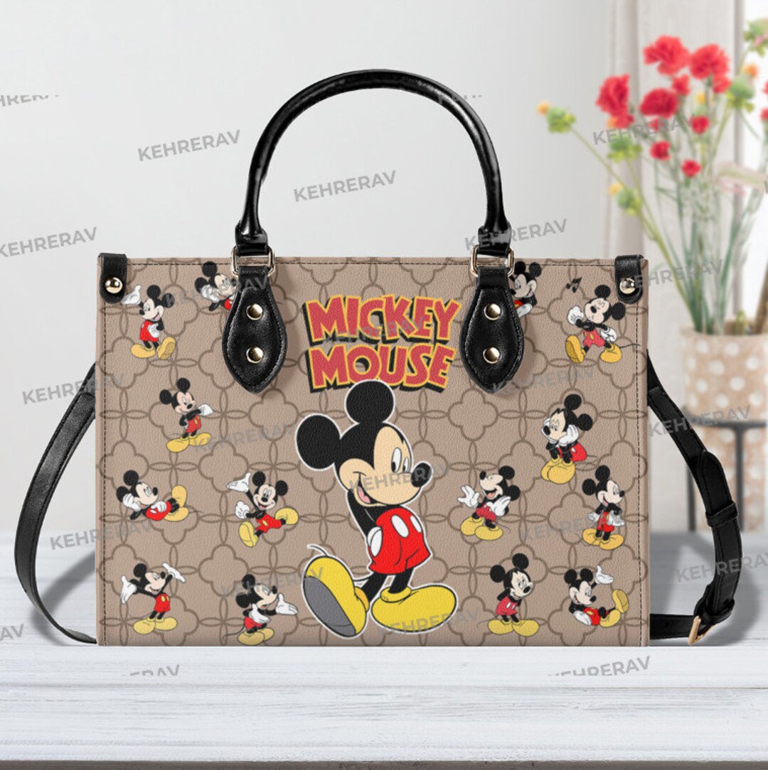 Mickey Mouse Leather Handbag, Mickey Women Bags Purses, Mickey Lover's ...