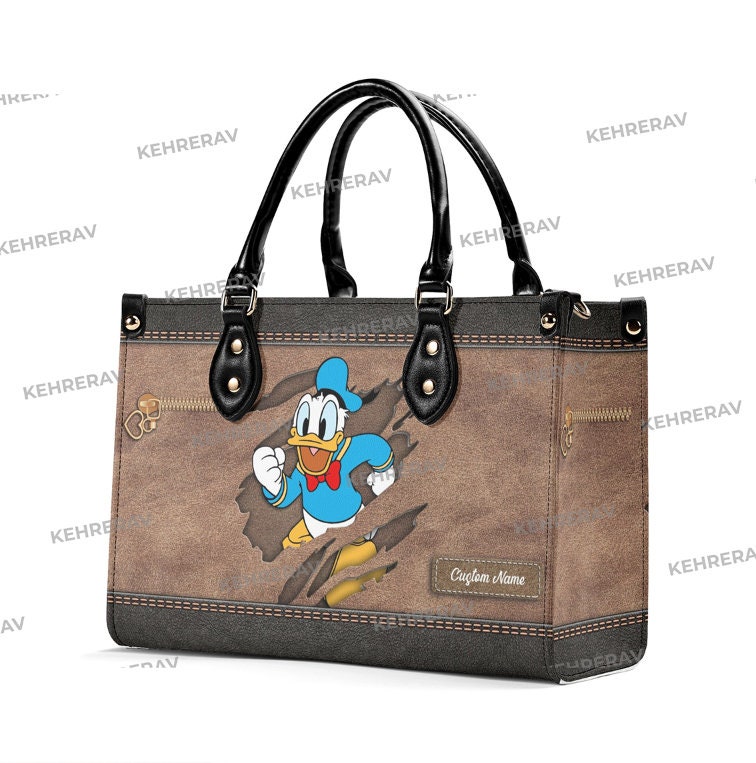 Personalized Donald Duck Leather Handbag, Donald Duck Bags sold by ...