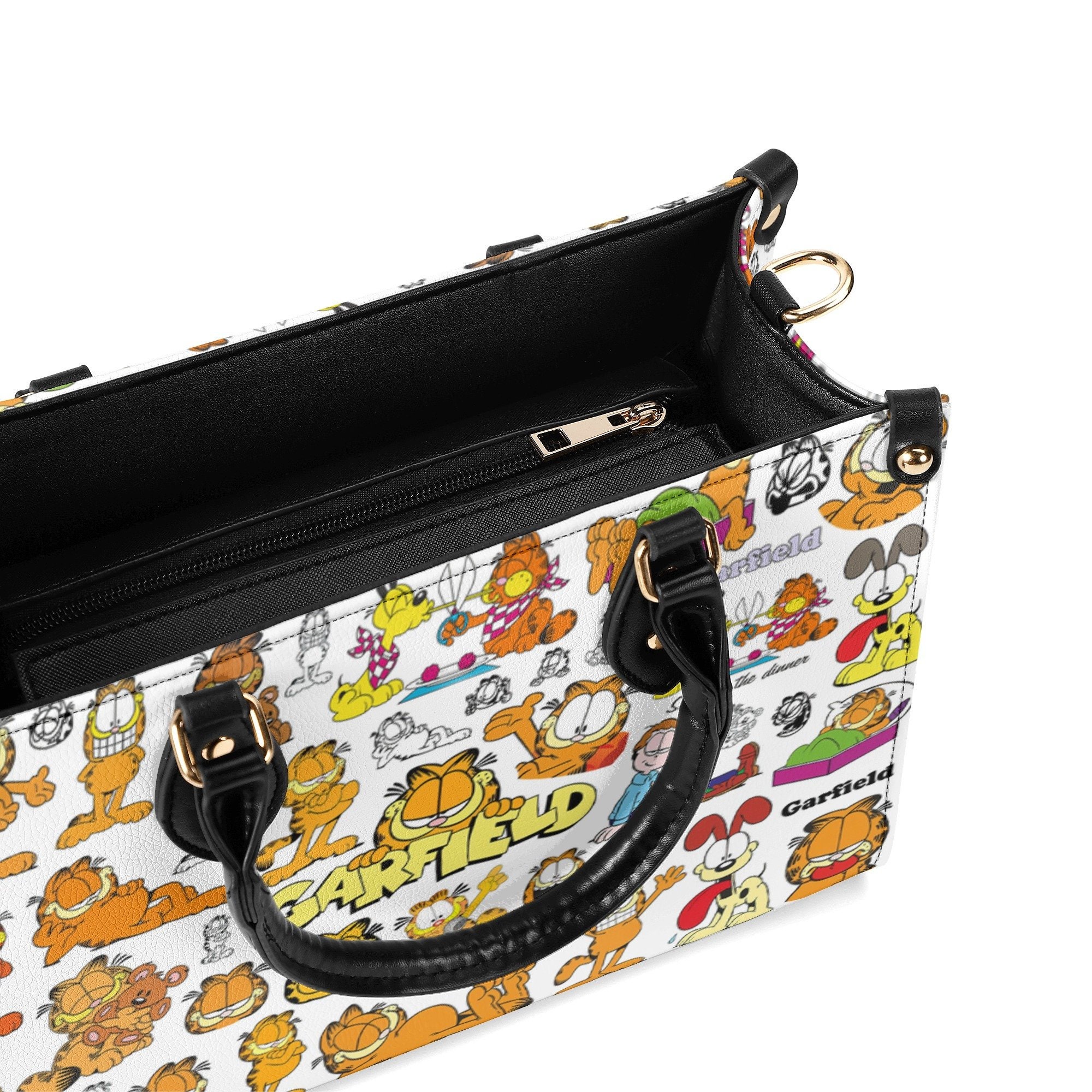Garfield Leather Bag Handbag, Custom Leather Bag,garfield Women Bags ...