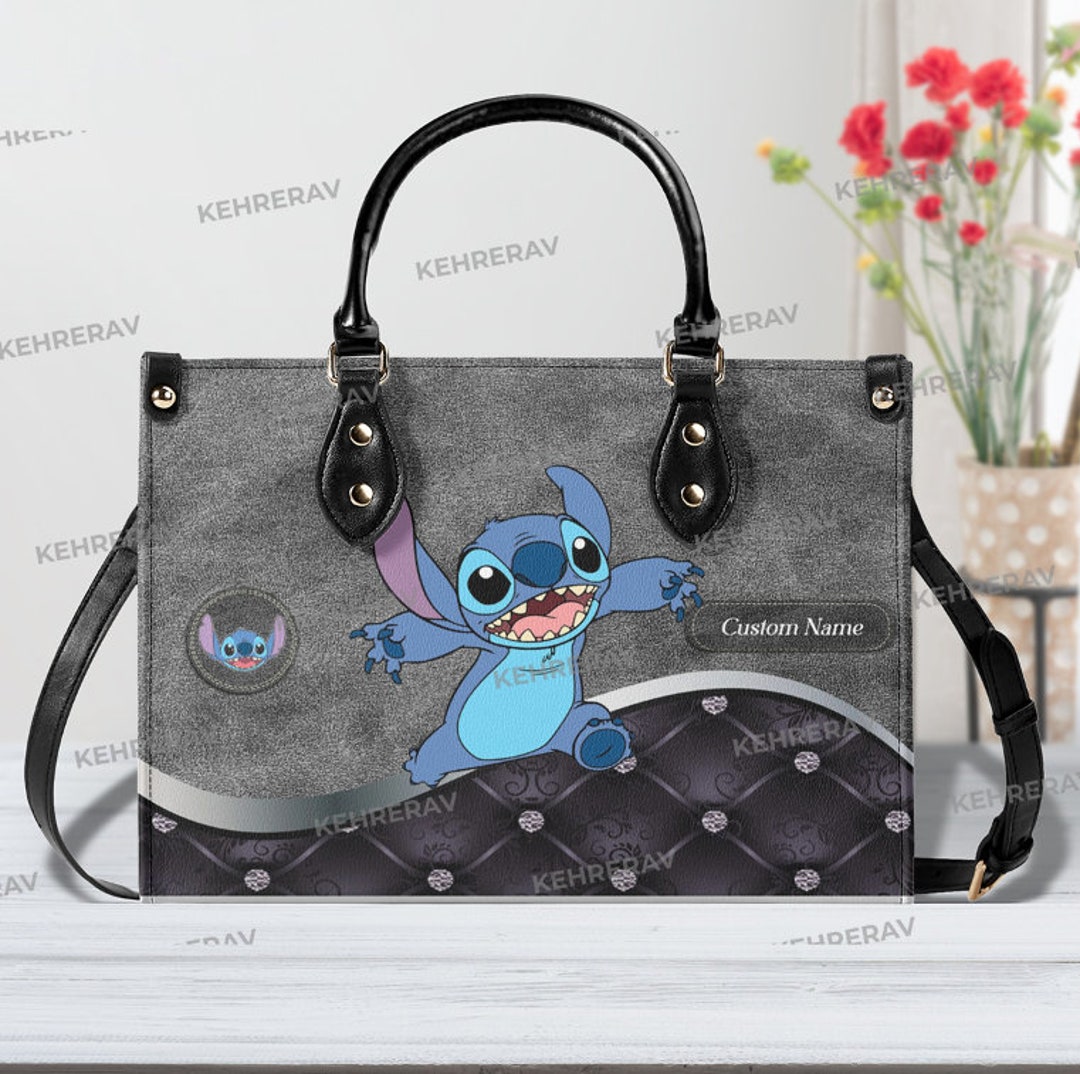 Custom Name Lilo and Stitch Leather Handbag, Stitch Lover's Handbag ...