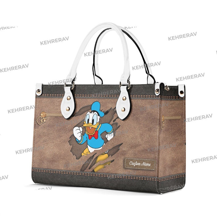 Personalized Donald Duck Leather Handbag, Donald Duck Bags sold by ...