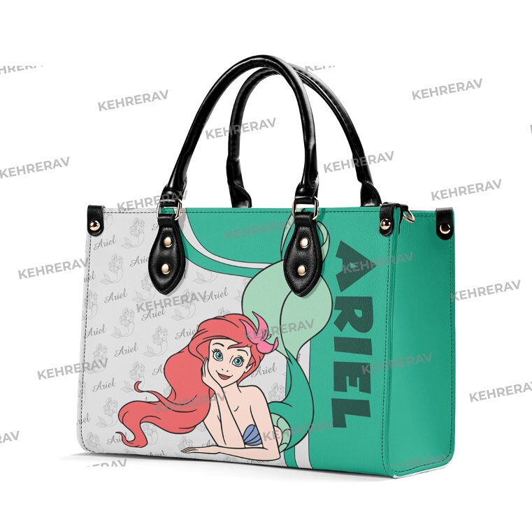 Ariel The Little Mermaid Leather Handbag, Ariel Women Bags Purses ...