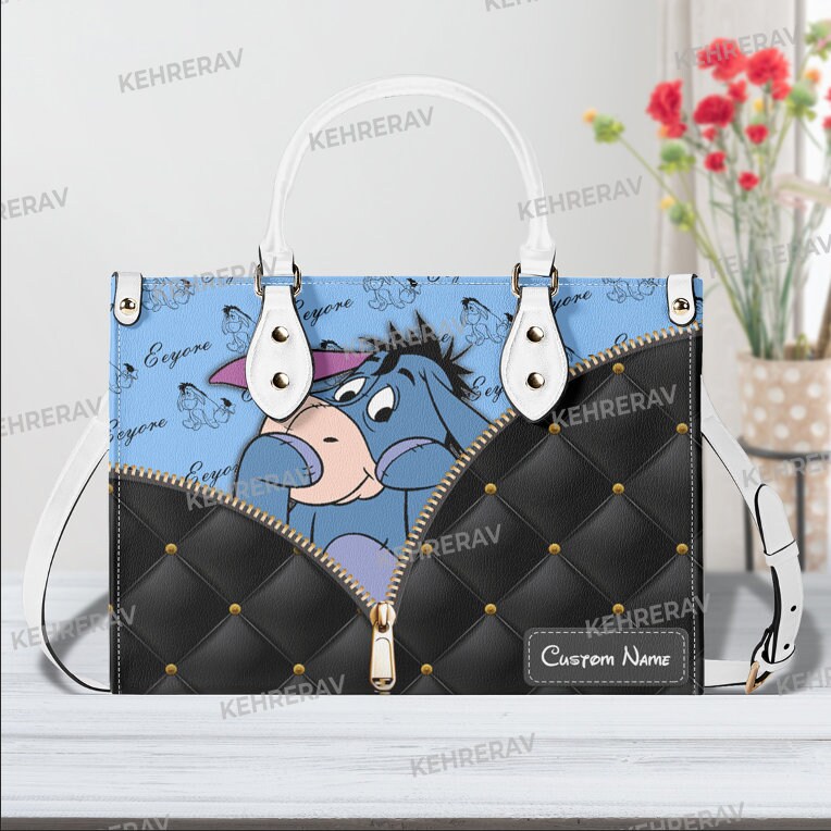 Winnie The Pooh Eeyore Leather Handbag, Eeyore Women Bags Purses ...