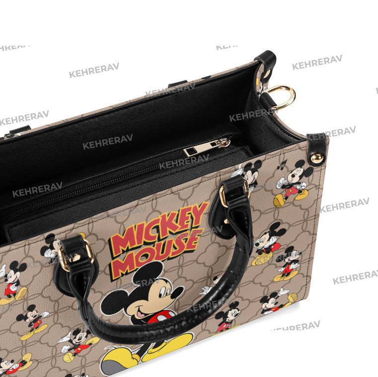 Mickey Mouse Leather Handbag, Mickey Women Bags Purses, Mickey Lover's ...