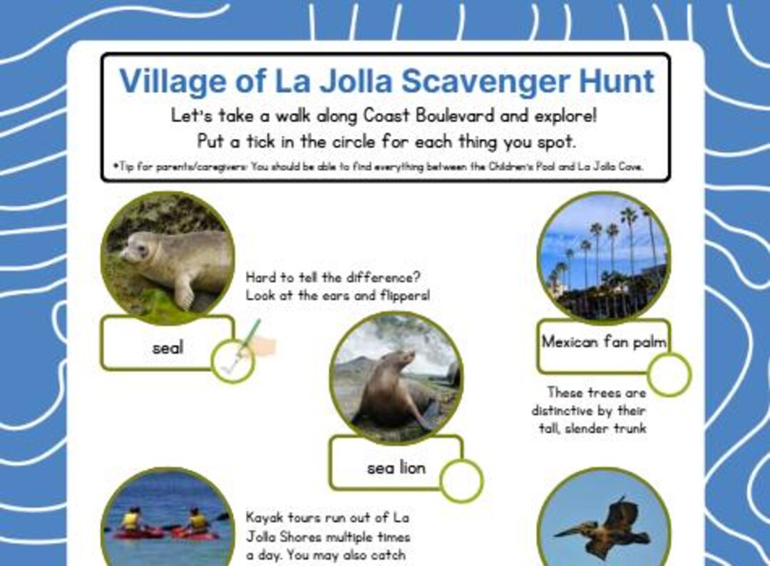The GO Deck San Diego | Kids' Scavenger Hunt to Accompany La Jolla ...