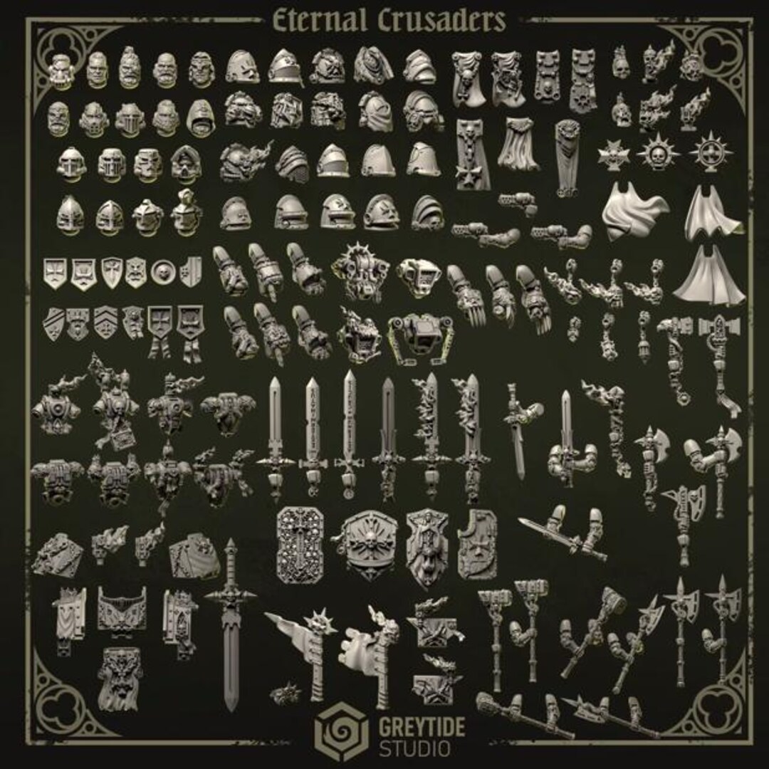 Eternal Crusaders Pack – Conversion Kit • Abs‑like Resin Bits Greytide ...