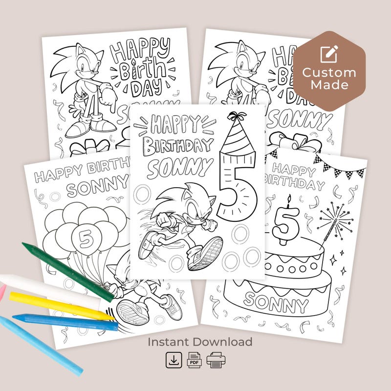 Sonic Party Printable - Etsy