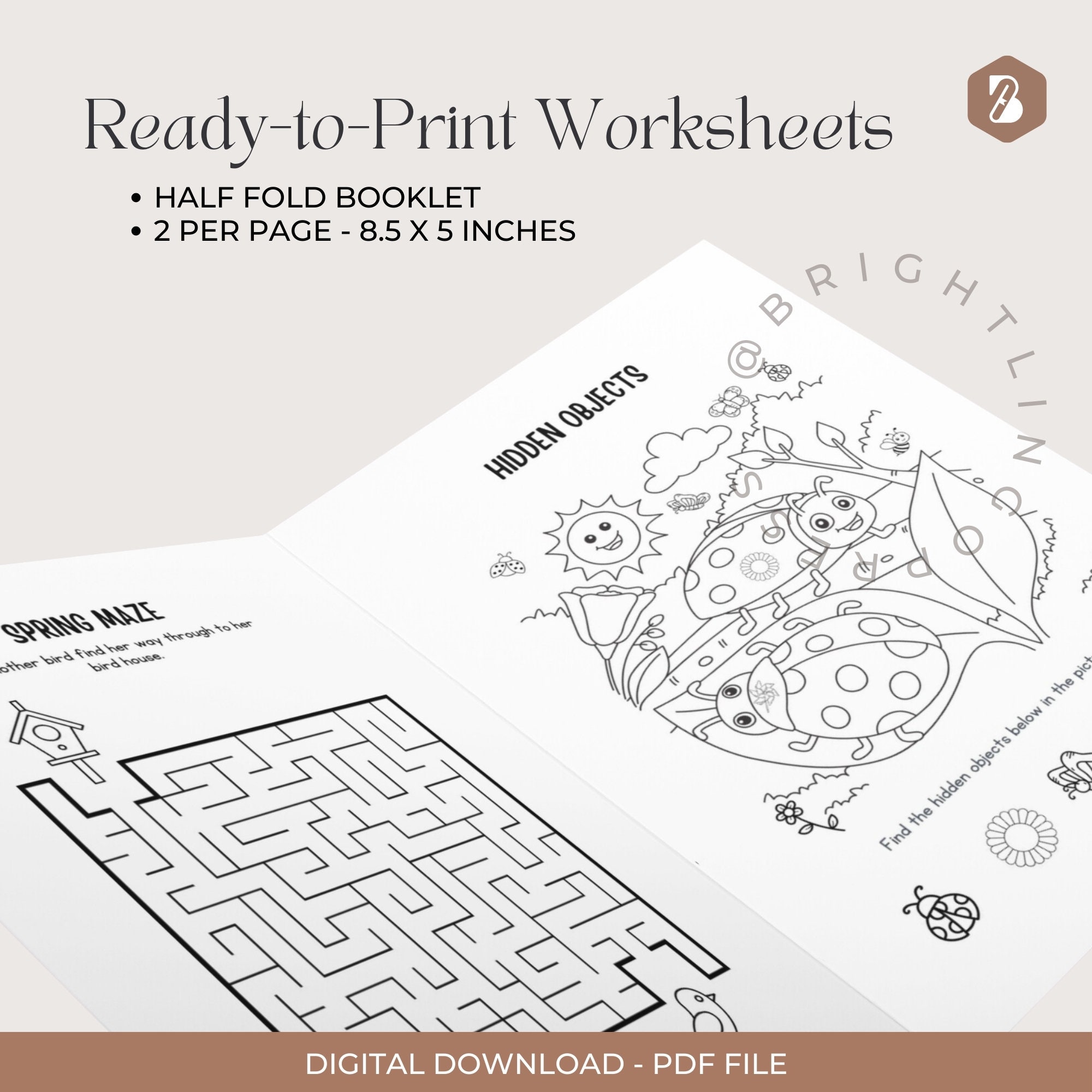 Spring Kids Activities 20 Worksheets Spring Season Activity Booklet ...