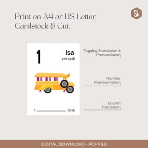 Tagalog Numbers (20 Cards) Flashcards | Count to 20 Number Flash Cards ...