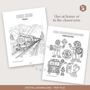 German Coloring Bundle (185+ Pages) German English Coloring Pages ...