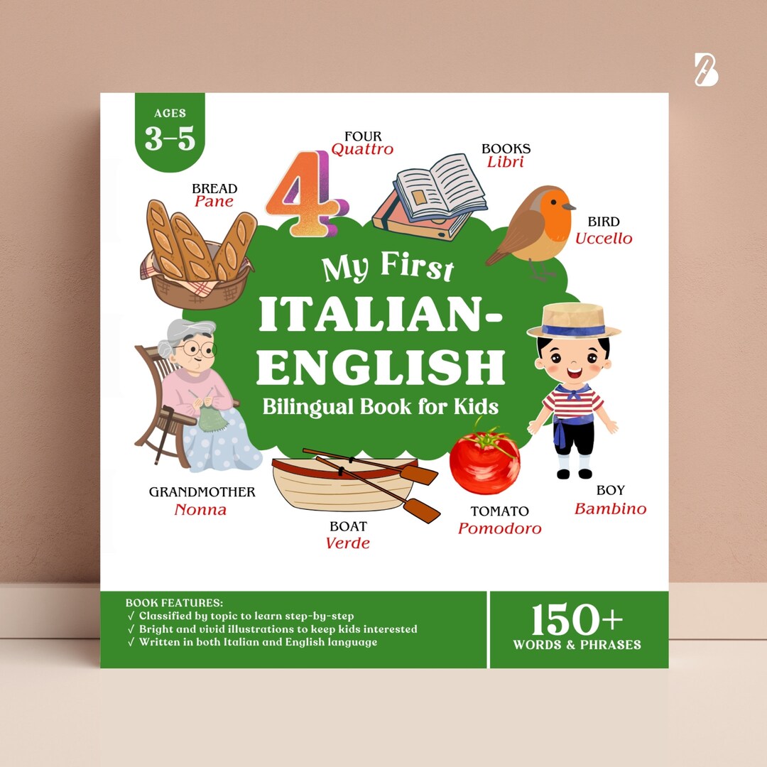 My First Italian Book 150 Words Italian English Book for Bilingual Kids ...