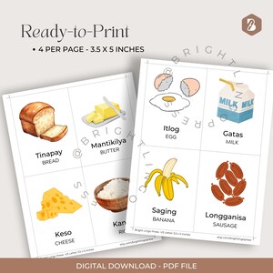 Filipino First Foods (56 Cards) Flashcards | Tagalog Foods Foods With ...