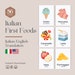 Italian First Foods 56 Cards Flashcards Italian Foods Foods With ...