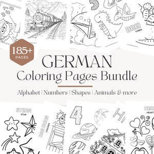 German Coloring Bundle (185+ Pages) German English Coloring Pages ...