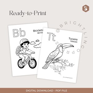 Italian Alphabet Coloring Pages 22 Pages Bosnian Coloring Pages Prek ...