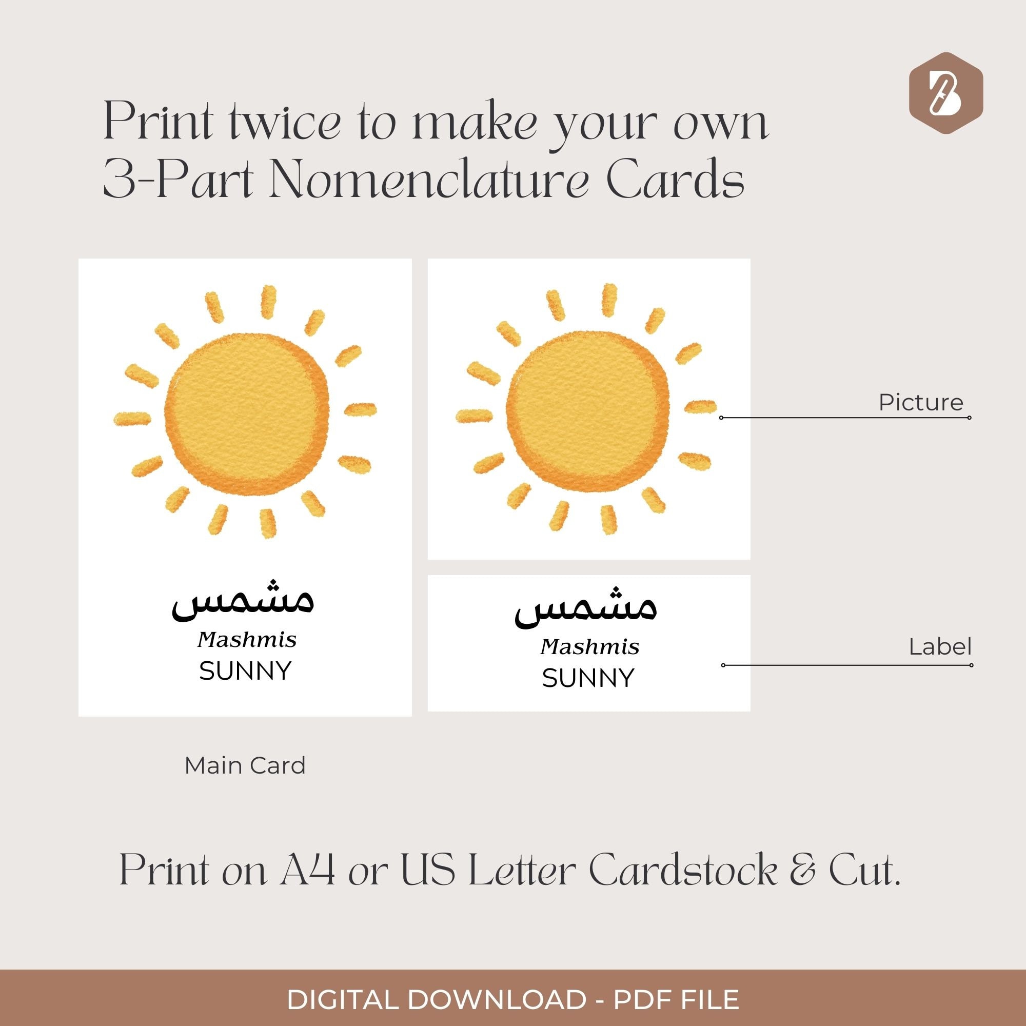 First Arabic Words Flashcards 72 Cards W/ English Translation Arabic ...
