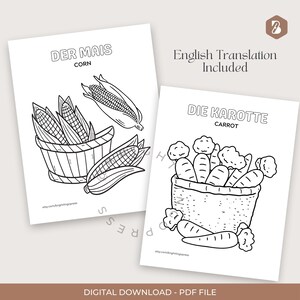German Coloring Bundle (185+ Pages) German English Coloring Pages ...