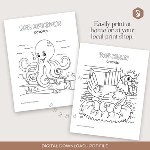 German Coloring Bundle (185+ Pages) German English Coloring Pages ...