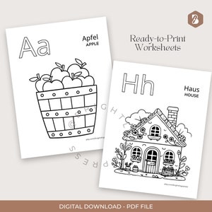 German Coloring Bundle (185+ Pages) German English Coloring Pages ...
