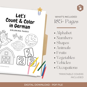 German Coloring Bundle (185+ Pages) German English Coloring Pages ...