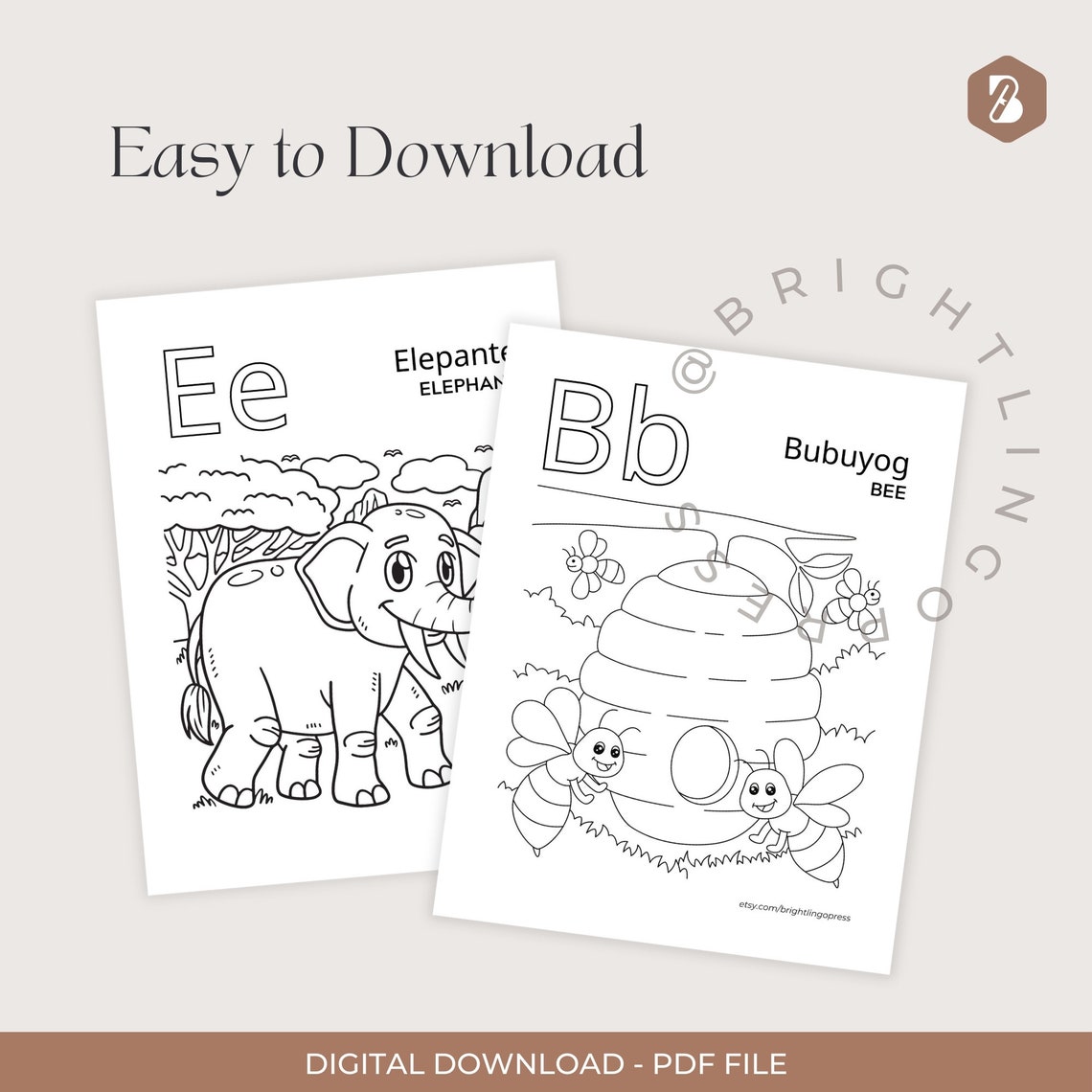 Filipino Alphabet Coloring Pages 28 Pages Filipino Coloring Pages Prek ...