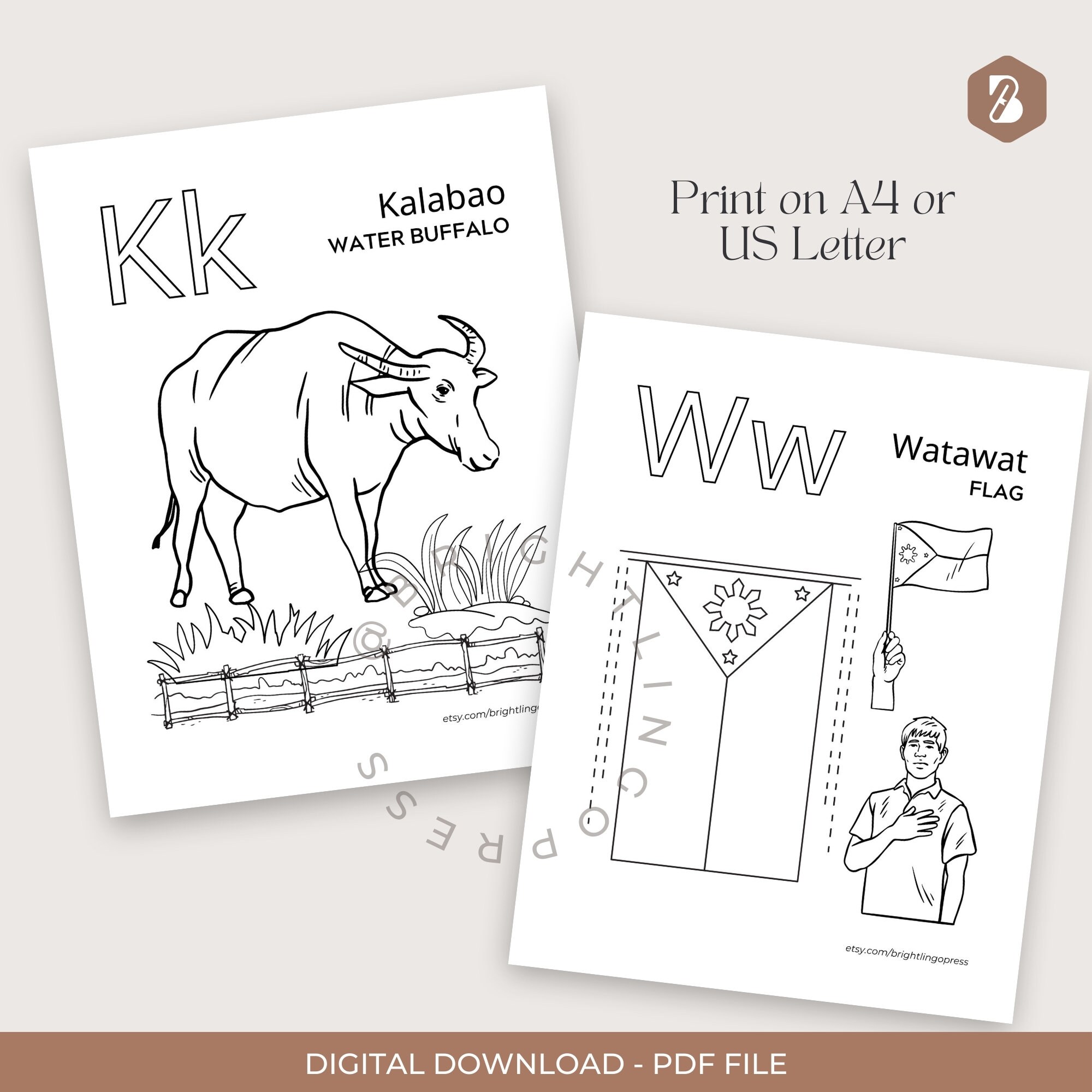Filipino Coloring Bundle 180 Pages Tagalog English Coloring Pages ...