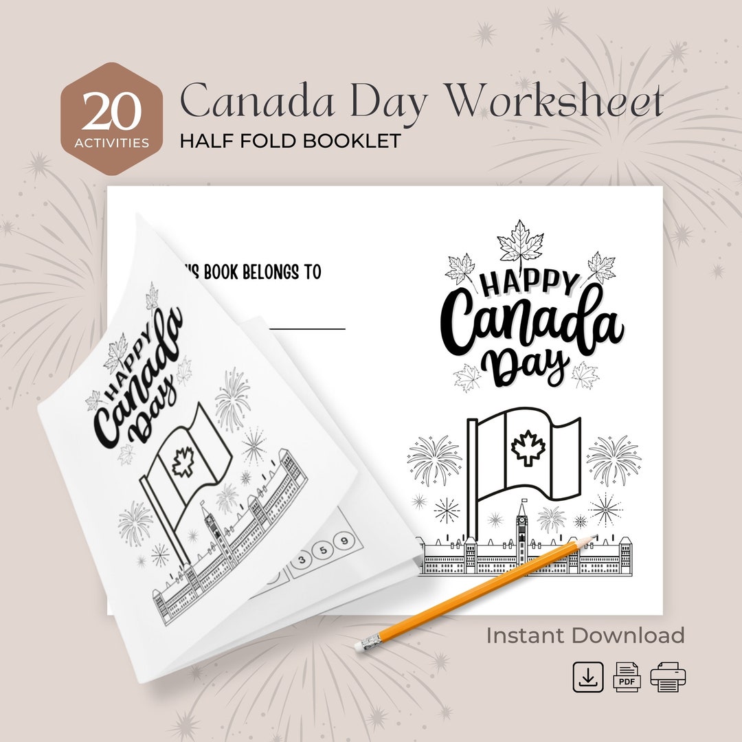 Canada Day Activities (20 Worksheets) Canada Day Booklet for Kids ...